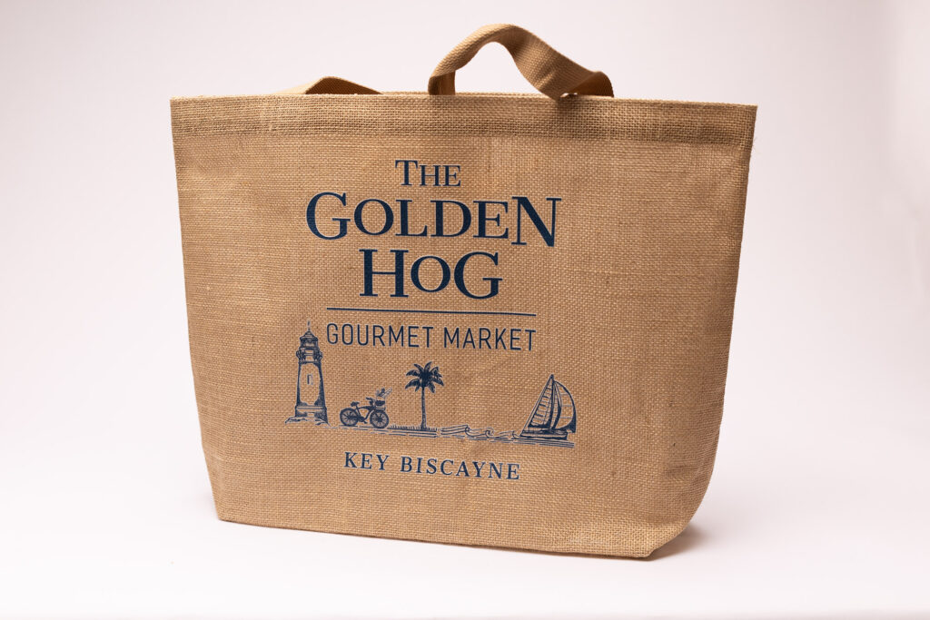 THE GOLDEN HOG JUTE BAG - The Golden Hog - Key Biscayne FL